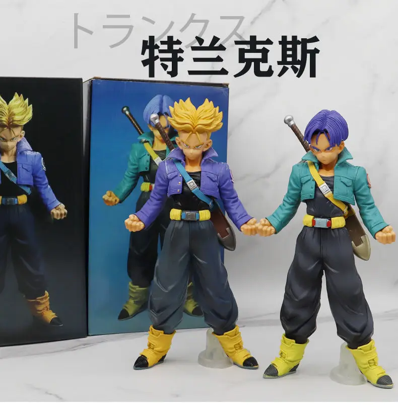 18cm Anime Dragon Ball Z Trunks Statue Goku And Super Saiyan Pvc Action ...