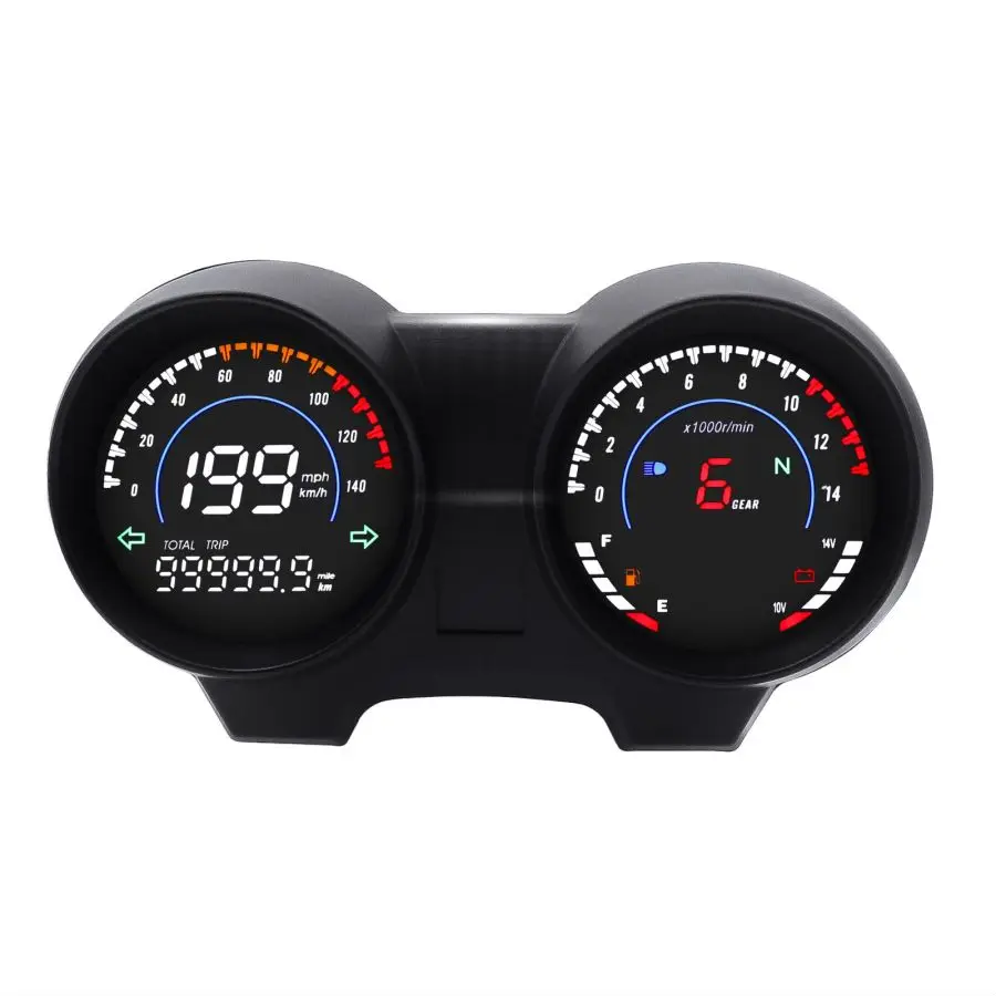 New-LED-Digital-Meter-Panel-Motorcycle-Speedometer-For-CG125-Year-2000 ...