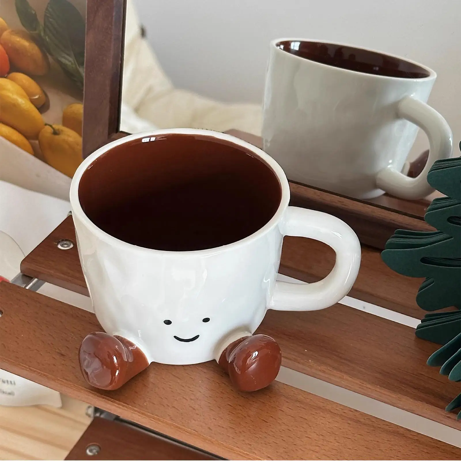 Adorable Ceramic Coffee Mug Feet Cup Beverage Container Funny Latte ...