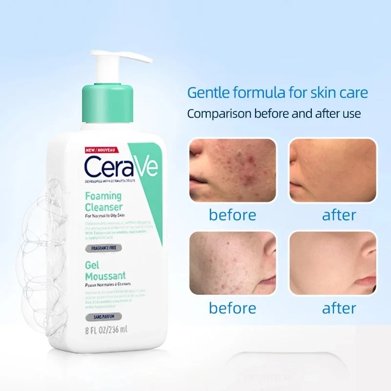 Cerave Skin Care Gentle Gel Cleanser Remove Blackhead Oil Control