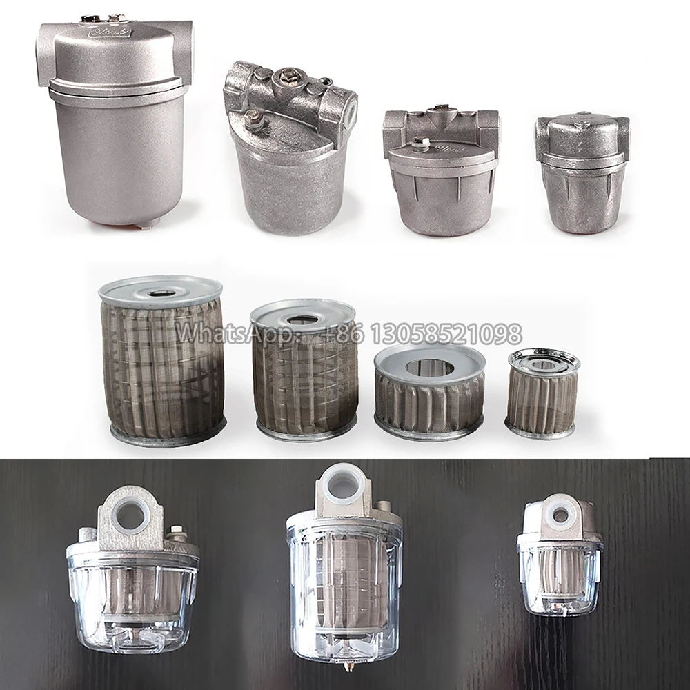 Oil Filter for Oil Burners Aluminium, Clear P.C. Cup 1/4‘ 3/8’1/2’ 3/4 ...