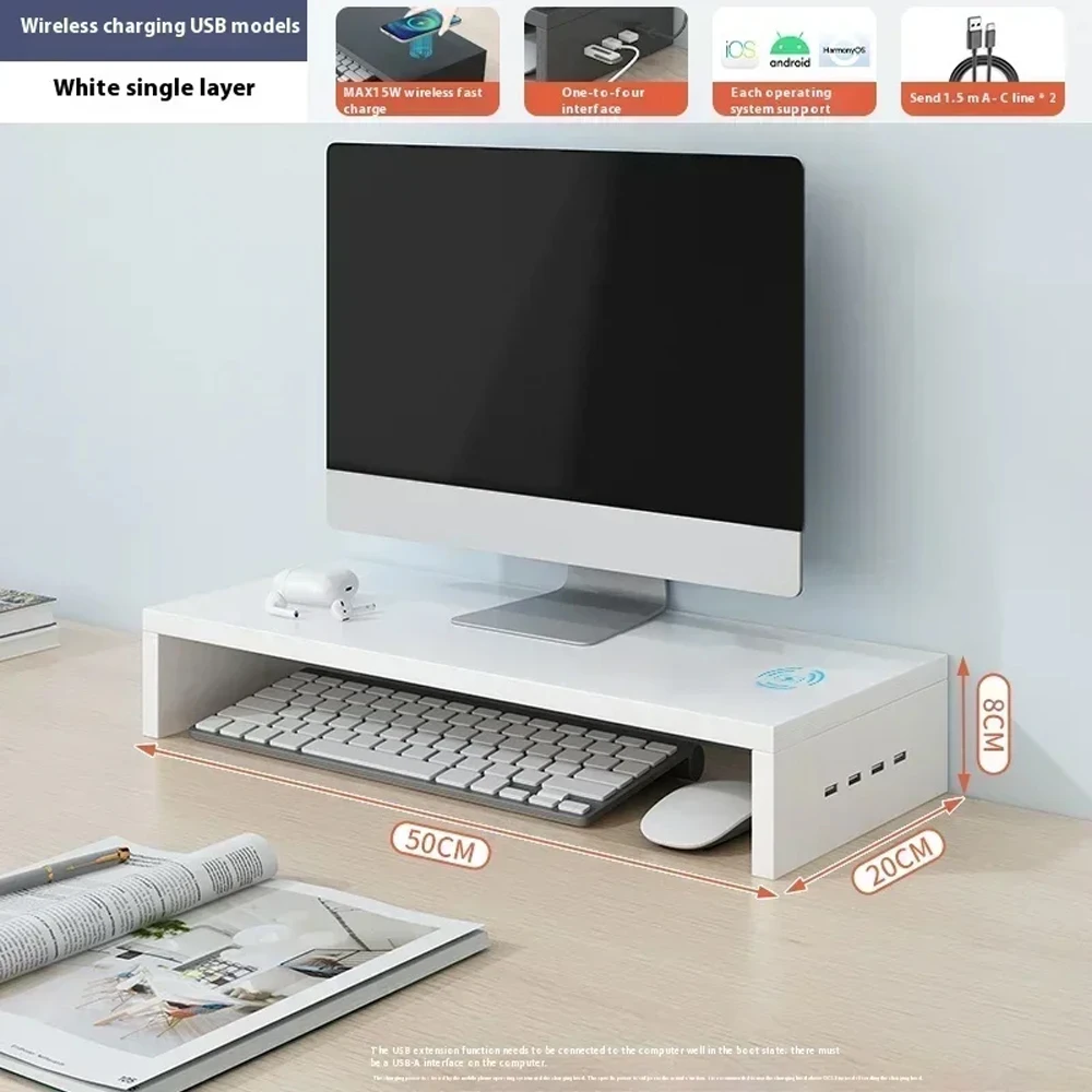 Desktop-Computer-Monitor-Support-With-USB-Office-Desk-Storage-Box ...