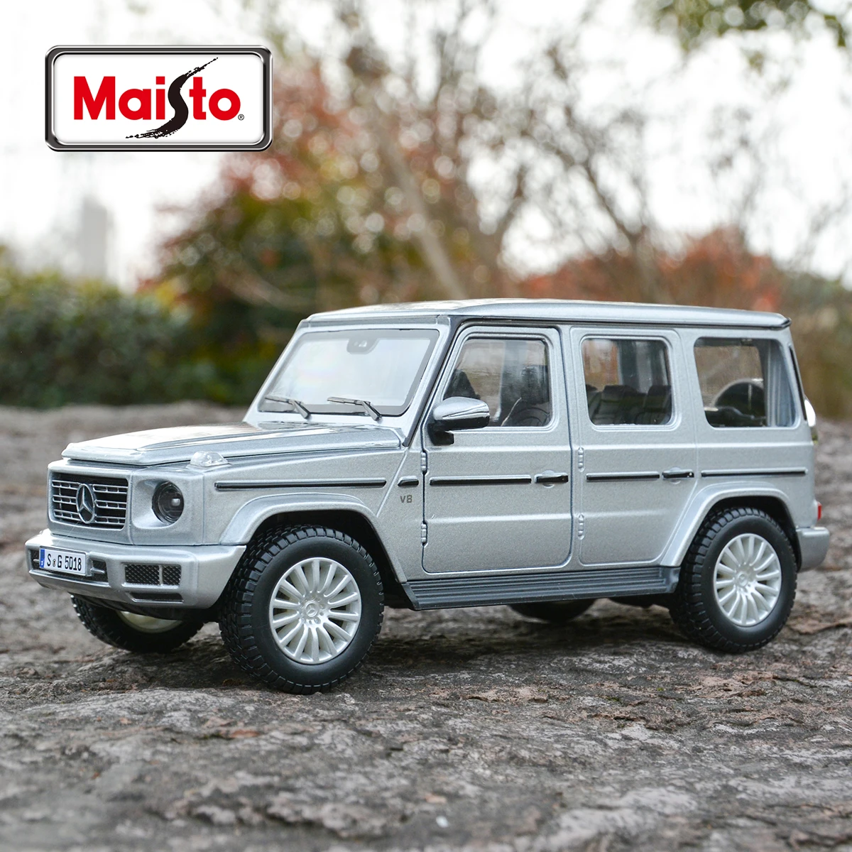 Maisto 1:24 2019 Mercedes-benz G-class G500 Silver Grey Static Die Cast ...