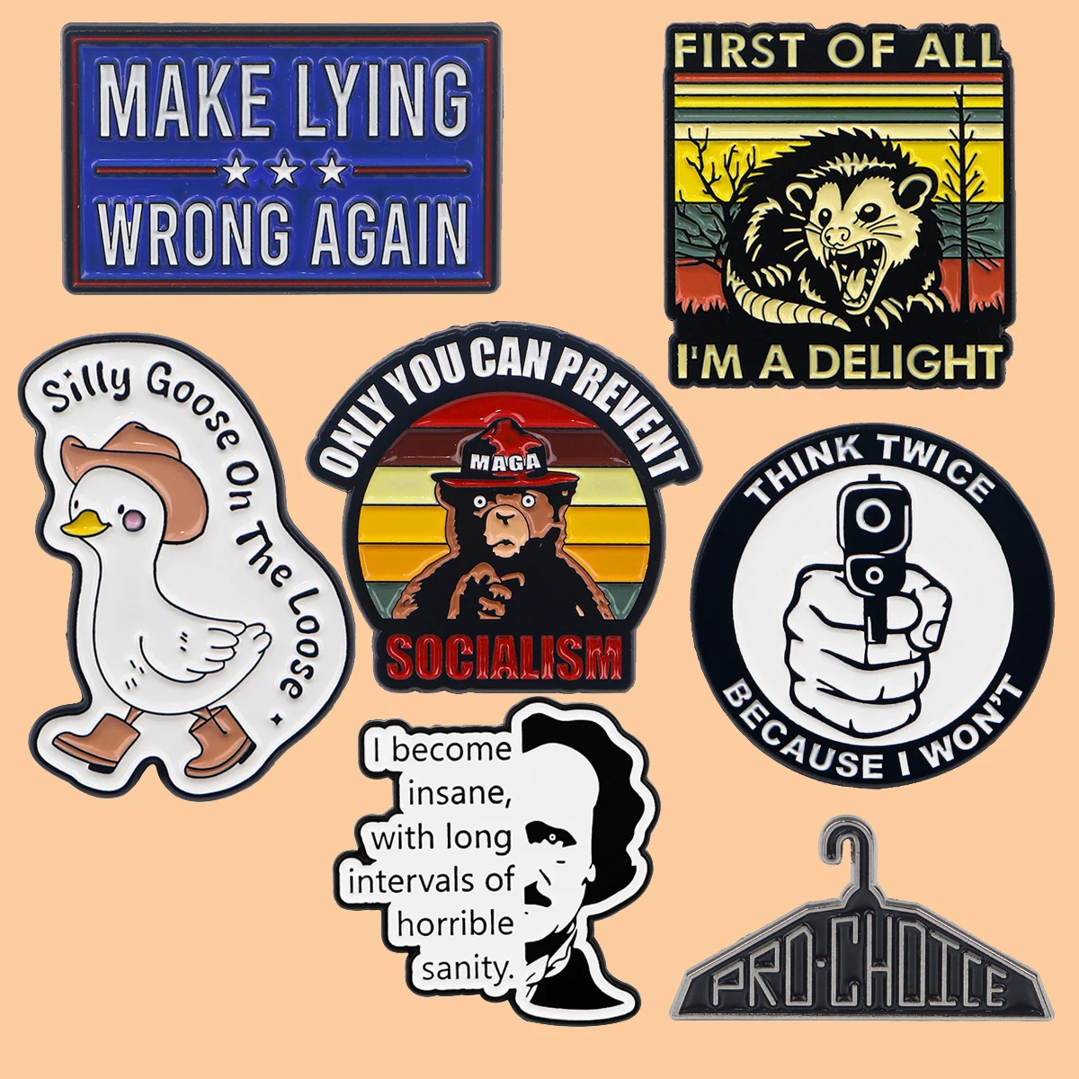 Silly-Goose-The-Loose-Quotations-Enamel-Pins-Lapel-Pins-For-Backpacks ...