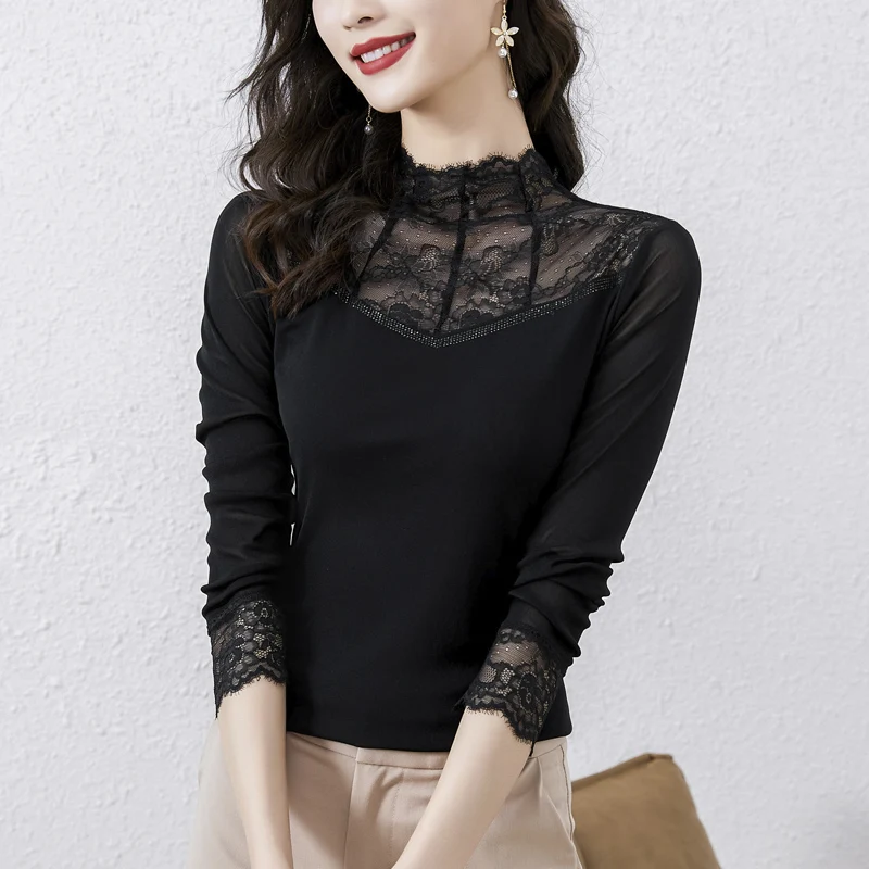 Women-Spring-Korean-Fashion-Slim-Bright-Silk-Net-Yarn-Solid-Color-O ...