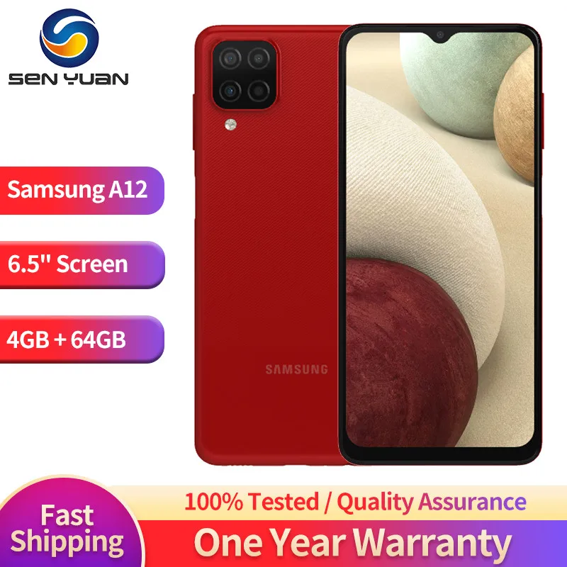 Original-Samsung-Galaxy-A12-A125F-4G-Mobile-Phone-Dual-SIM-6-5-4GB-RAM ...