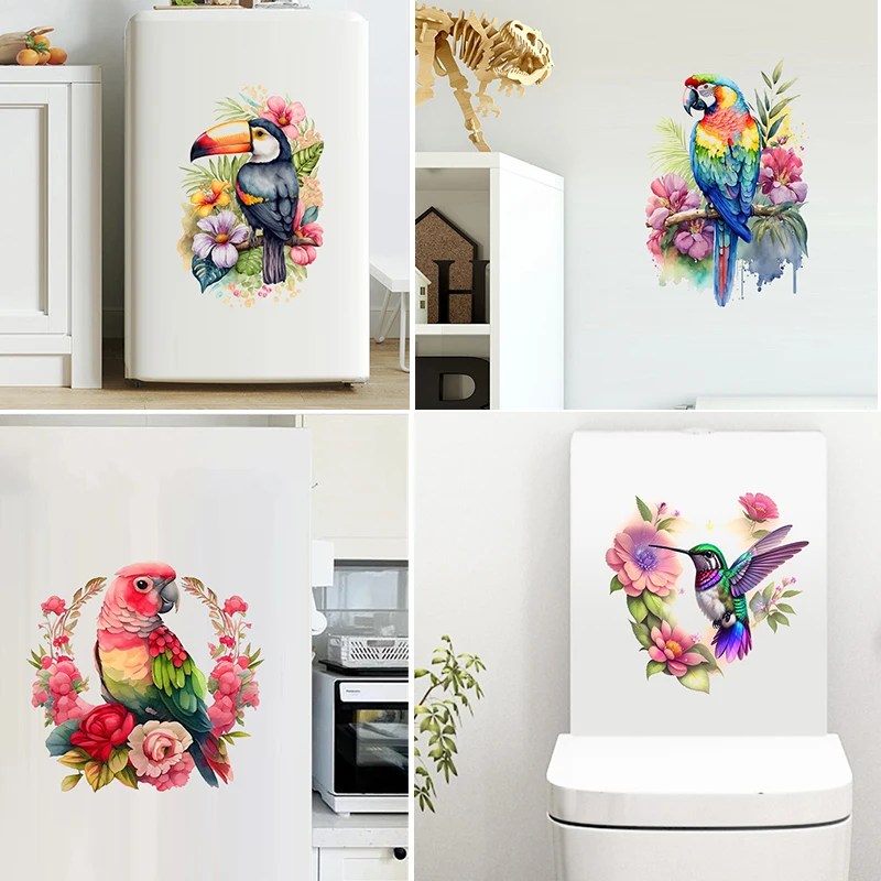 T355-Hummingbird-Animal-Wall-Sticker-Bathroom-Toilet-Decor-Living-Room ...