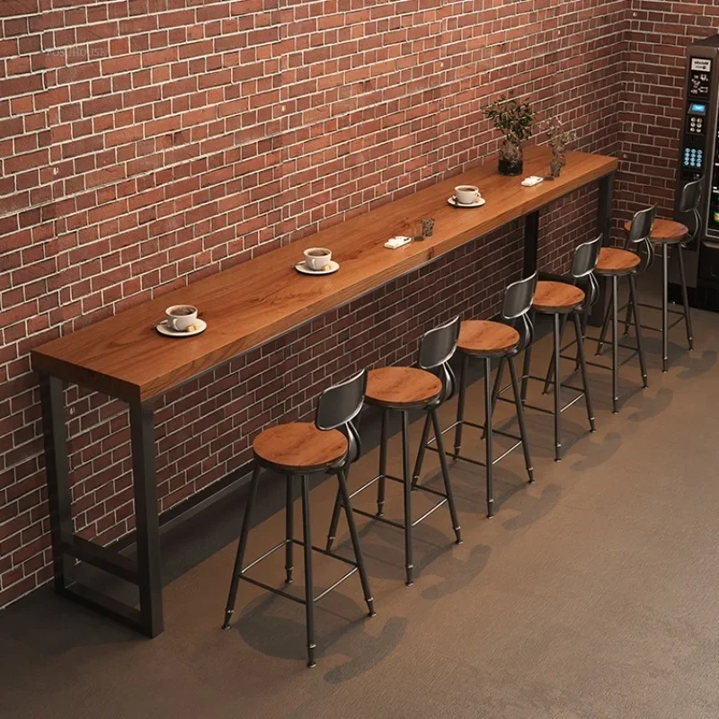 Solid-Wood-Bar-Table-for-Home-Kitchen-Furniture-Narrow-Long-Tables ...