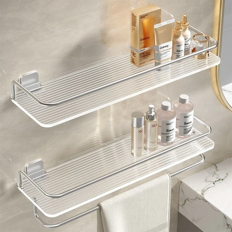 Silver-Bathroom-Decor-Wall-Mounted-Shelf-No-Punch-Sink-Cosmetic ...