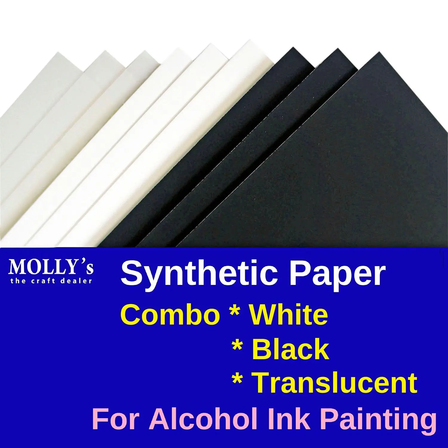 Alcohol Ink Paper A4 Combo Set Premium Value Pack Synthetic Paper Yupo ...