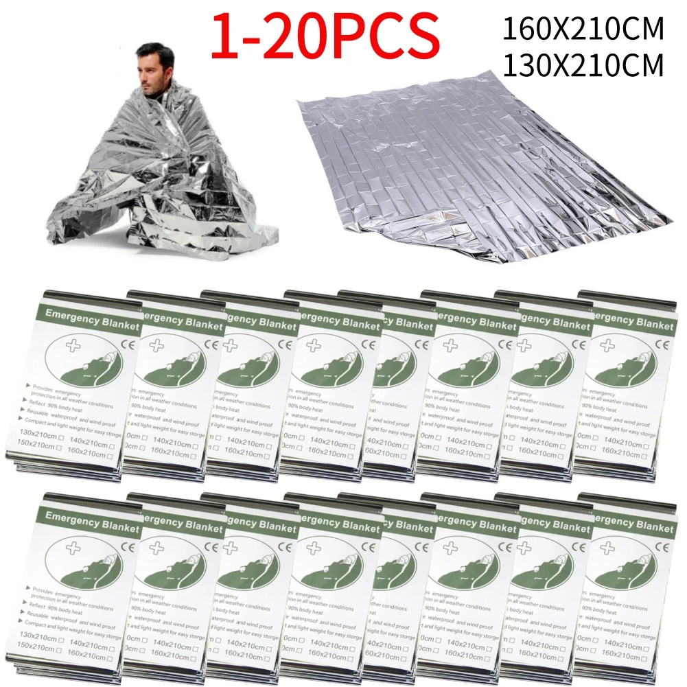 1-20pcs-Portable-Outdoor-Emergency-Survival-Thermal-Blanket-Outdoor ...