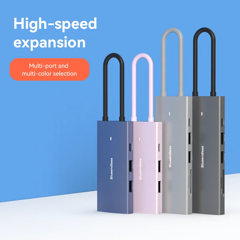 Blueendless-type-C-usb-hub-9-in-1-Docking-Station-100W-PD-4K60HZ-HDTV ...