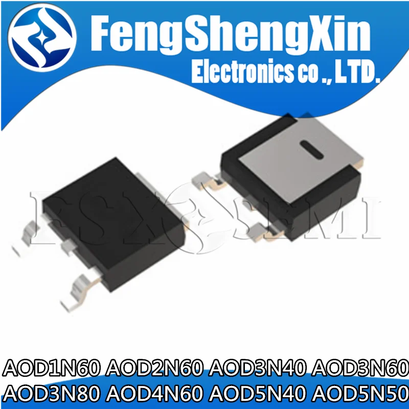 10PCS AOD1N60 AOD2N60 AOD3N40 AOD3N60 AOD3N80 AOD4N60 AOD5N40 AOD5N50 ...