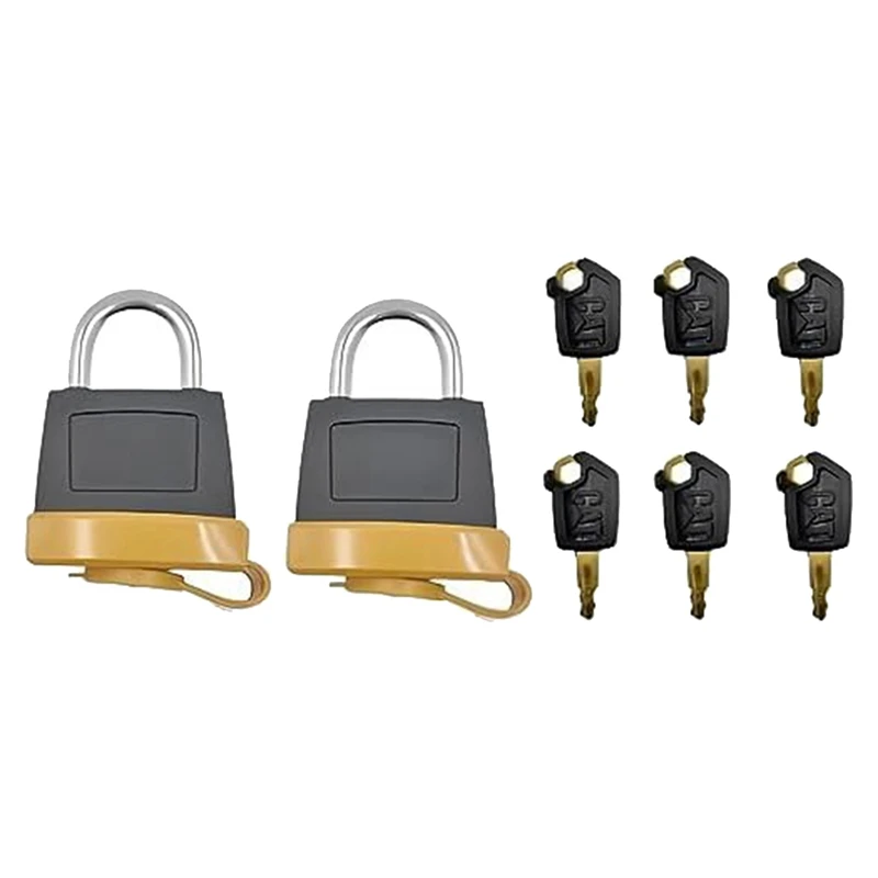 2Set-246-2641-Metal-Padlock-With-6Pcs-5P8500-Iginition-Keys-For ...