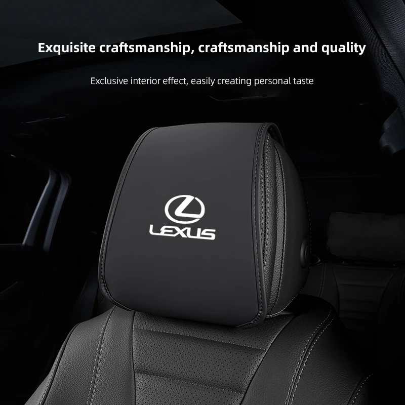Car Seat Headrest Cover Leather Protective Case For Lexus F SPORT ES RX ...