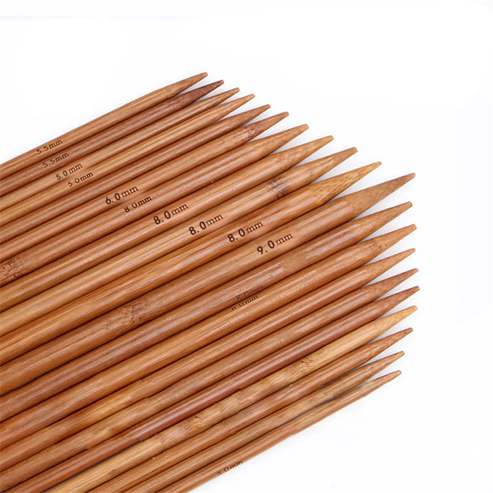2.0mm-10.0mm Bamboo Double Pointed Knitting Needles Brown Straight ...