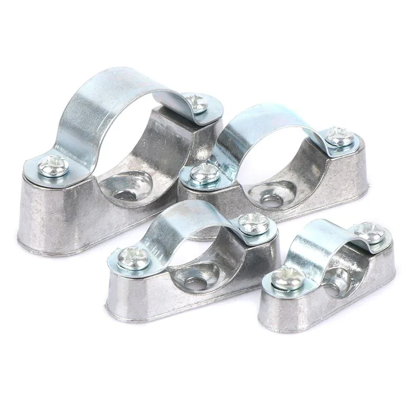 10PCS-20-25-32mm-Stainless-Steel-Pipe-Holder-Off-Wall-Code-Saddle-Clip ...