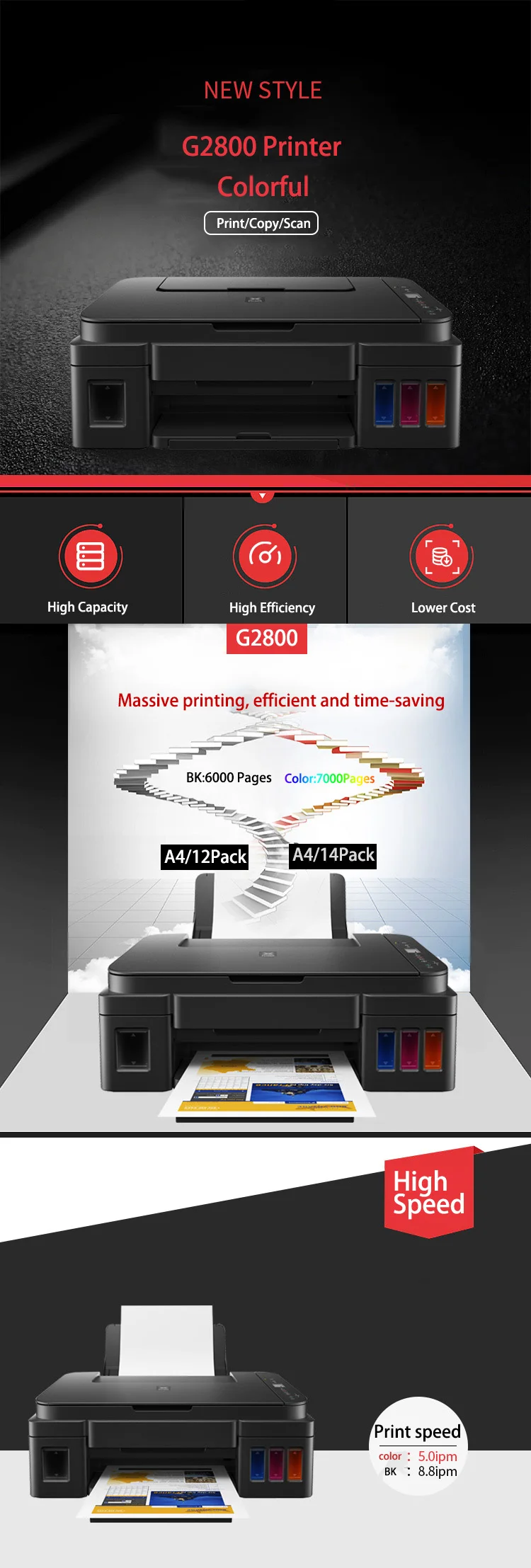 Цветной струйный принтер 3 в 1 G2800 G2810 | AliExpress