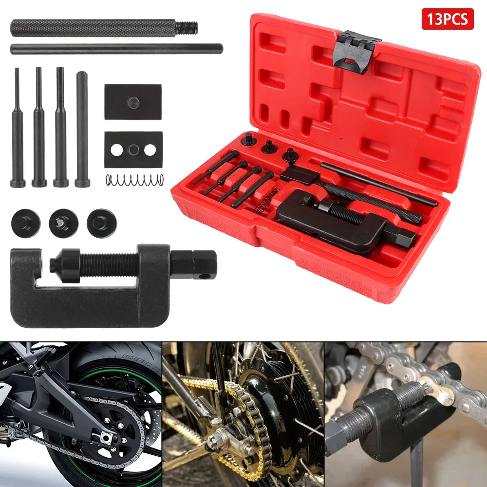 Heavy Duty Cam Drive Chain Breaker Riveting Repair Tool Kit Splitter ...