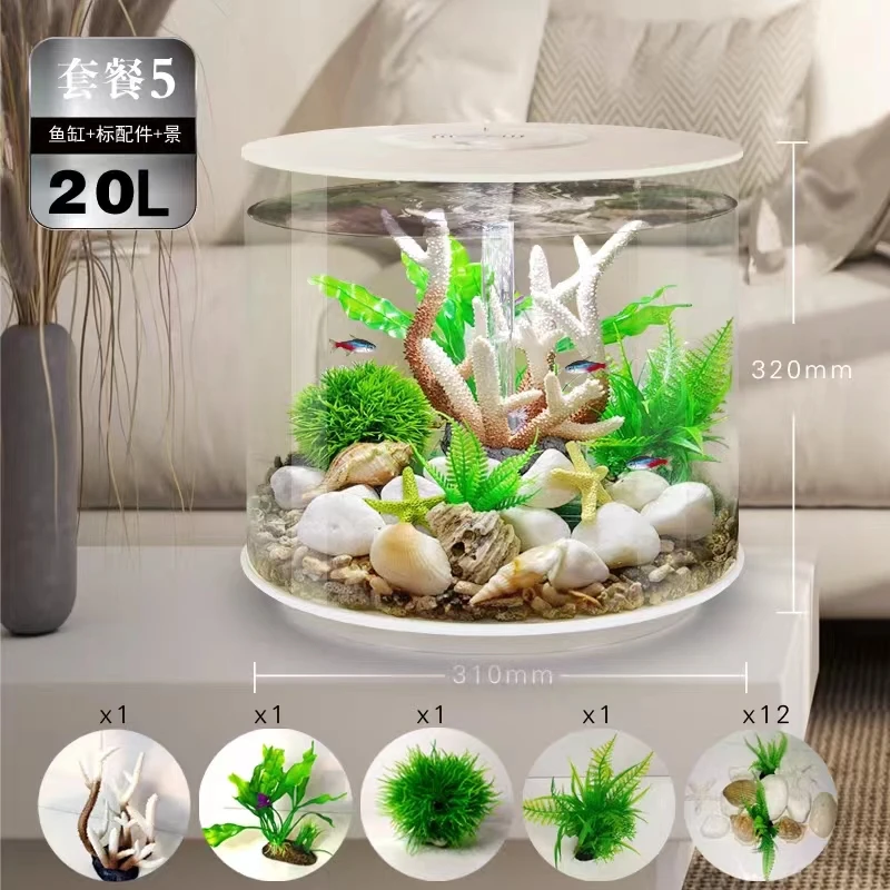 Ecological lazy landscaping fish tank – Gardening