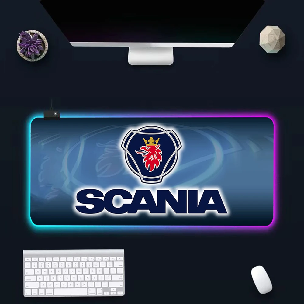 Luxury-truck-Scanias-RGB-Pc-Gamer-Keyboard-Mouse-Pad-Mousepad-LED-Glowing-Mouse-Mats-Rubber ...