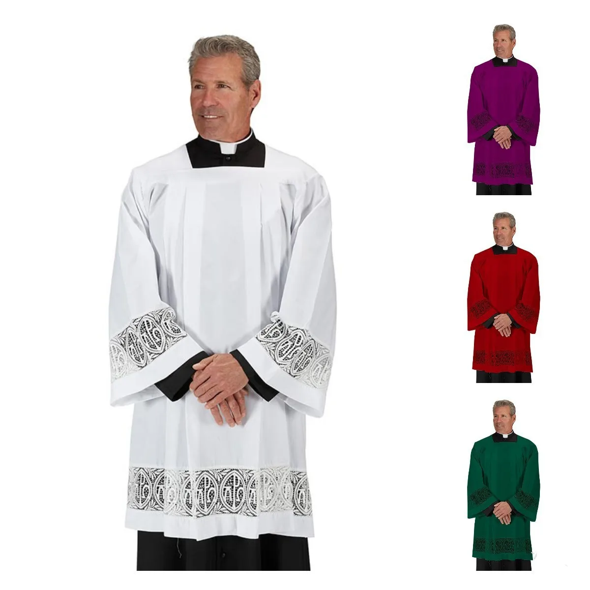 Costume-de-Pr-tre-S-minat-de-l-glise-Catholique-Surplis-en-Lin-Dentelle ...