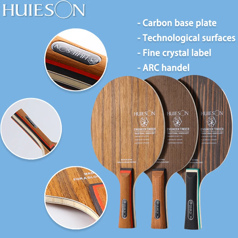 Huieson-Table-Tennis-Racket-Blade-Technology-Surface-Materials-5-Wood-2 ...