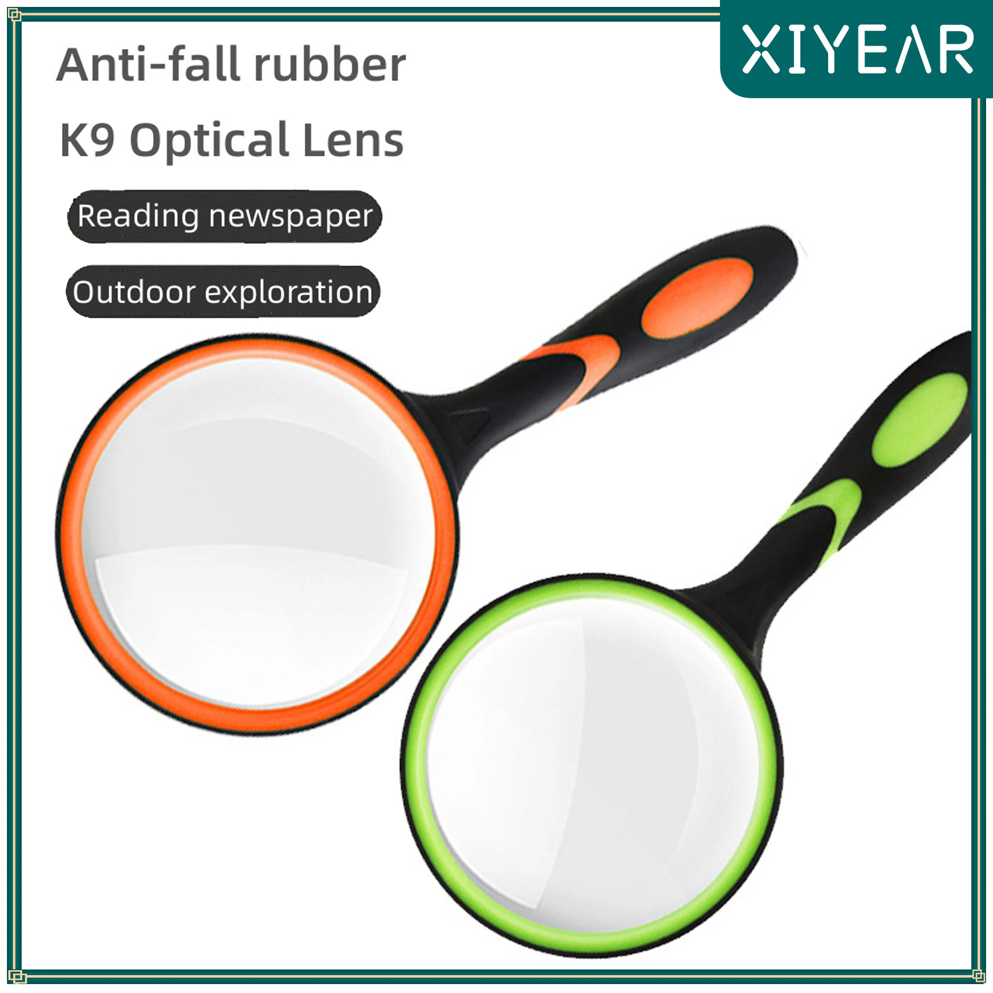 50mm-10X-Handheld-Magnifying-Glass-Shatterproof-Reading-Magnifier-For ...