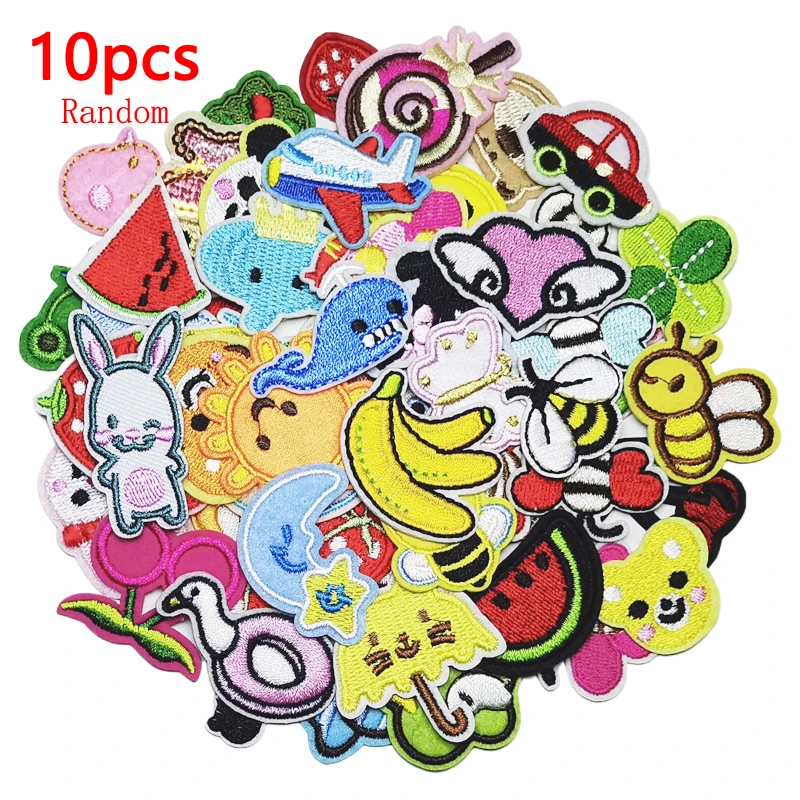 10pcs Kids Patches For Clothing Iron On Lot Bulk Random Boys Girls ...