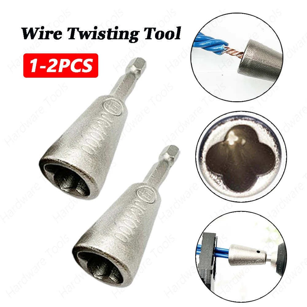 1-2PCS-Wire-Twisting-Tools-Electrician-Quickly-Twister-6mm-Hexagonal ...