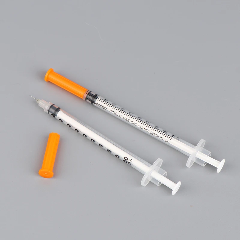 10pcs 1ml Disposable Plastic Veterinary Syringe With Needles For Pet ...