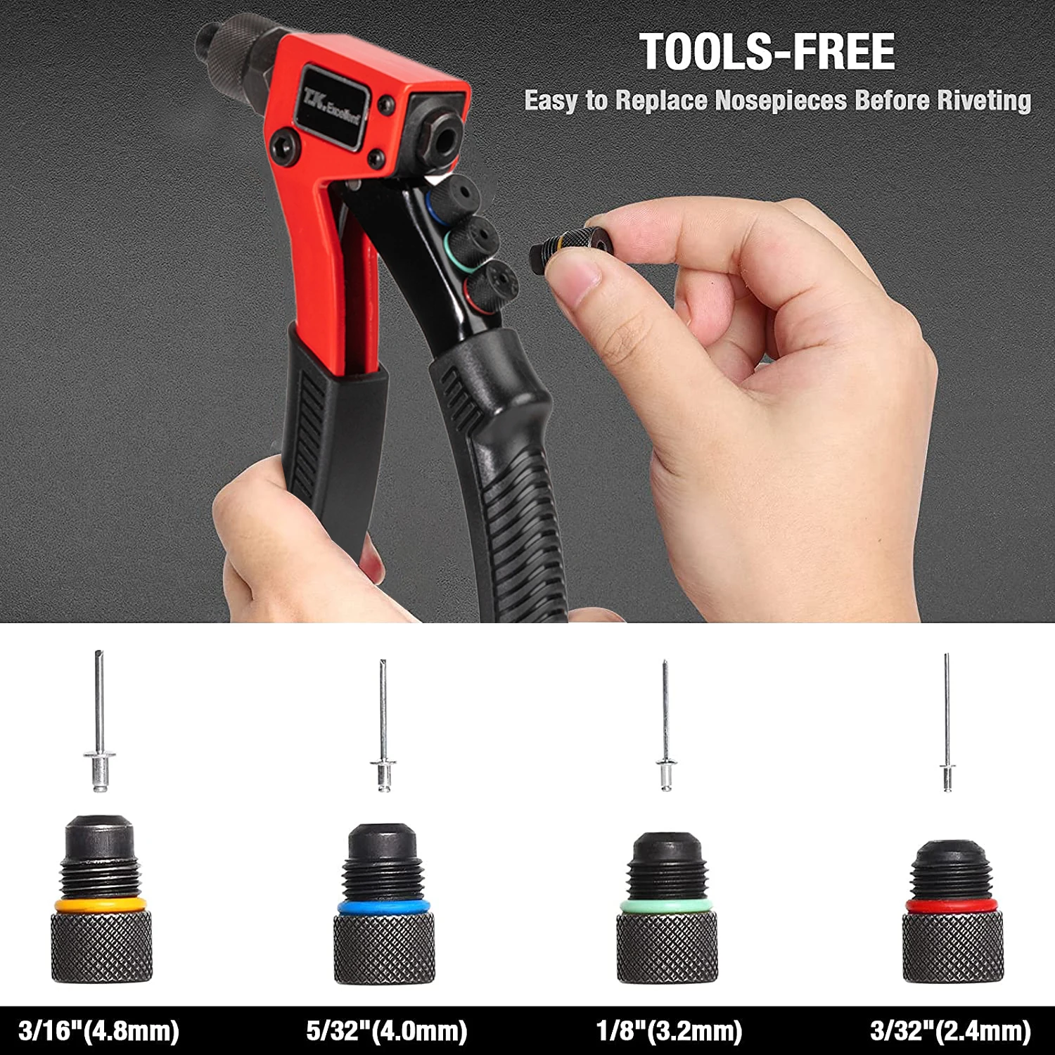 Hand-Threaded-Rivet-Gun-Rivet-Gun-Tools-Single-Manual-Rivet-Gun-with-4 ...