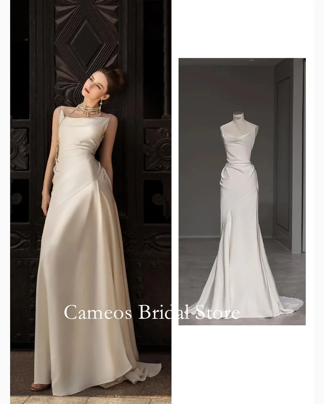 SONDR-Silk-Satin-Korea-Spaghetti-Straps-Elegant-Wedding-Dress-Custom ...