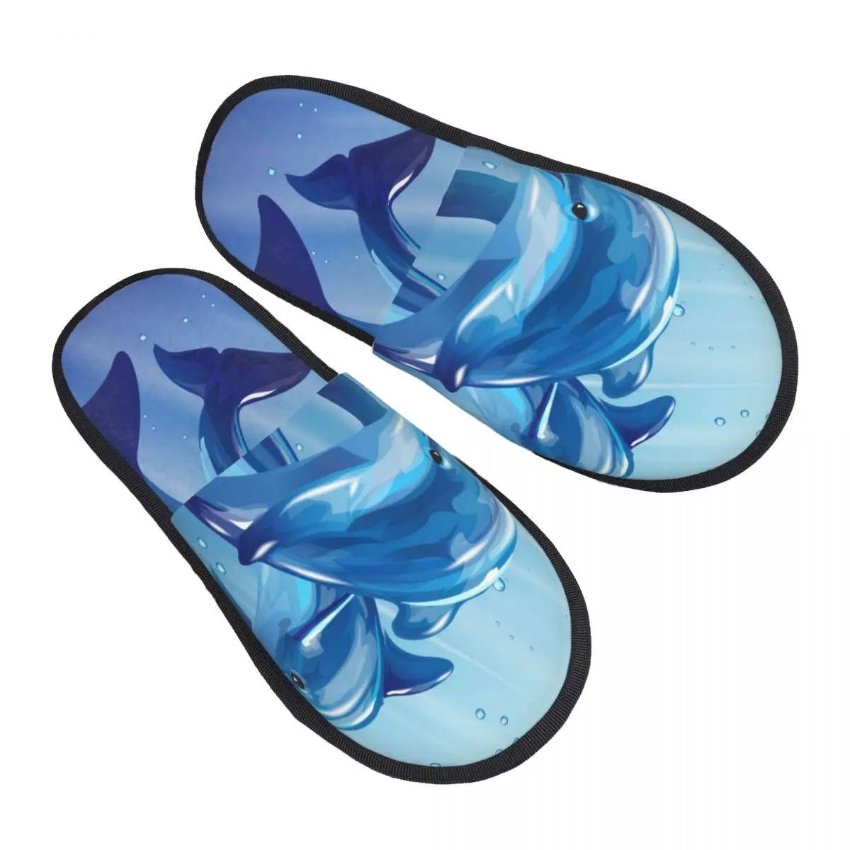 Indoor-Dolphins-In-The-Water-Warm-Slippers-Winter-Home-Plush-Slippers ...