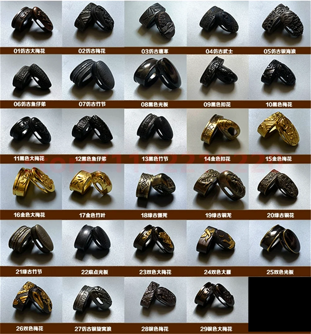 Exquisite Japanese Katana Wakizashi Tanto Parts Alloy Fuchi Kashira For ...
