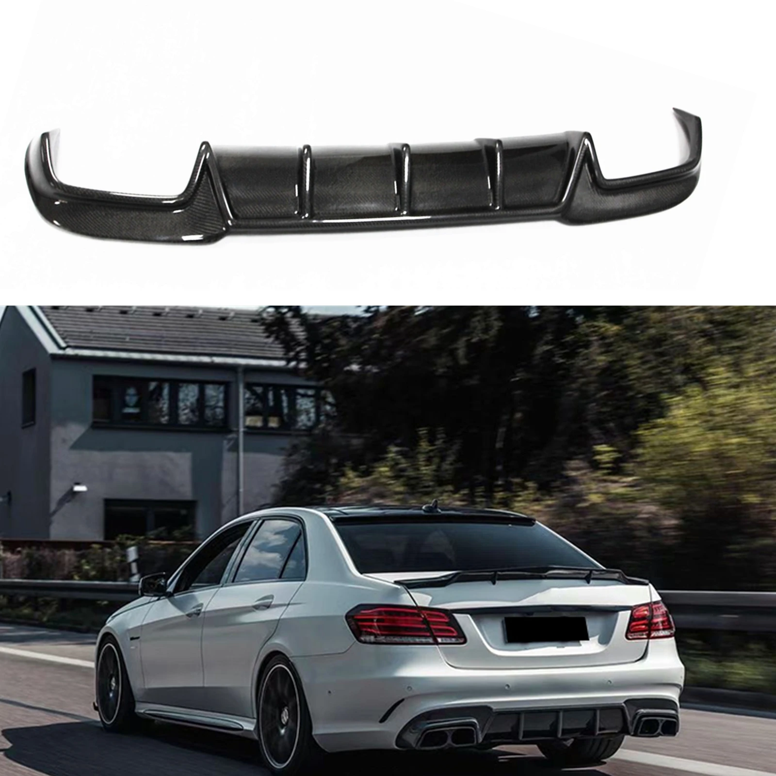 Rear-Bumper-Diffuser-Lip-For-Mercedes-Benz-W212-E63-AMG-2013-7-2016 ...