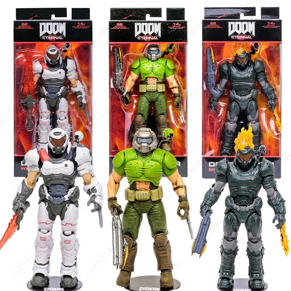 McFarlane DOOM Eternal DOOM Slayer clásico Ember piel armadura blanca ...