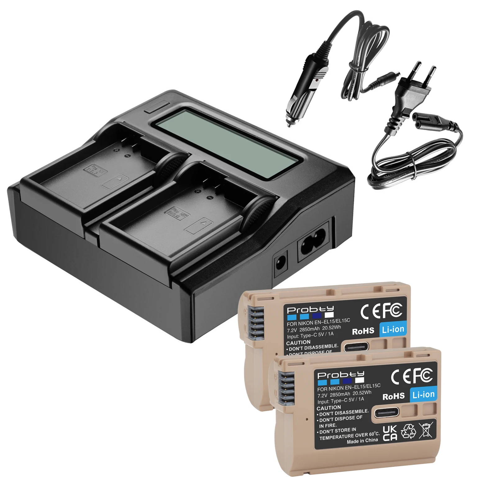 EN-EL15C-EN-EL15B-EN-EL15-Battery-with-Fast-Charger-for-Nikon-D850-D780 ...