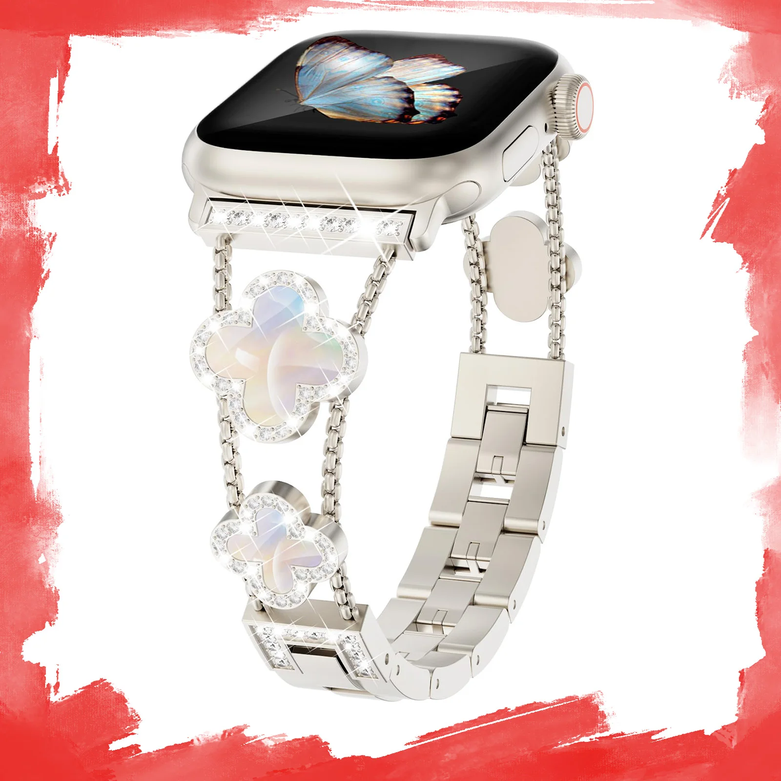 Bling Diamond Band for Apple Watch Straps 40mm 42mm 41mm 38mm 46mm 44mm ...