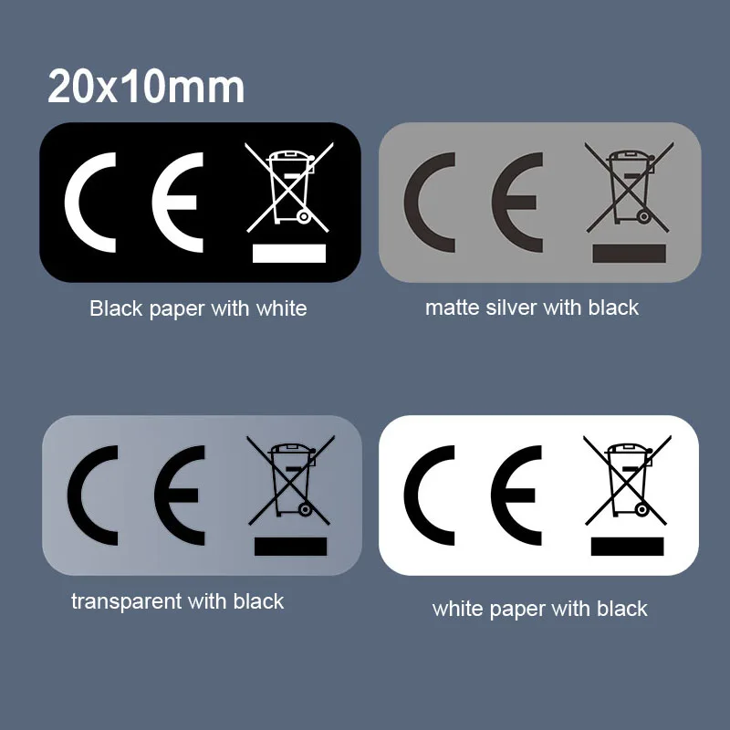 Europe-Union-Standard-CE-Trash-Bin-Label-WEEE-Recycling-Logo-Transparent-Self-adhesive-CE ...