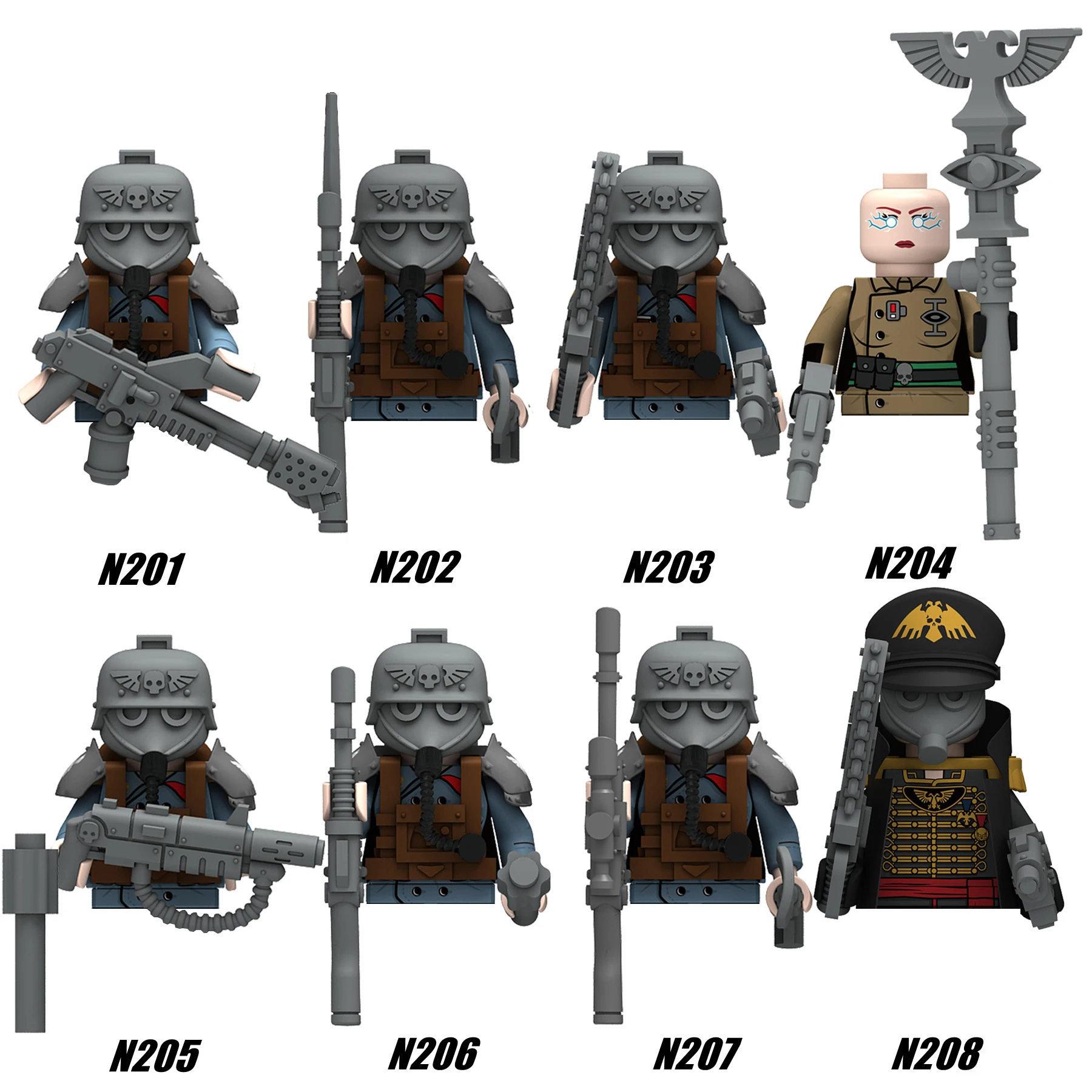 3pcs Game Soldiers Building Blocks Armored Army Figures Troops War ...