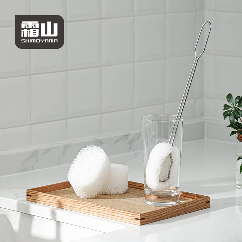SHIMOYAMA Long Handle Cup Washer Kitchen Bottl Sponge Cleaner Brush ...