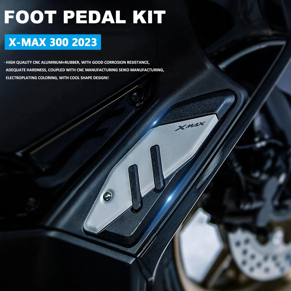 XMAX300-Motorcycle-Accessories-Front-Footboard-Foot-Peg-Footrests-Steps ...