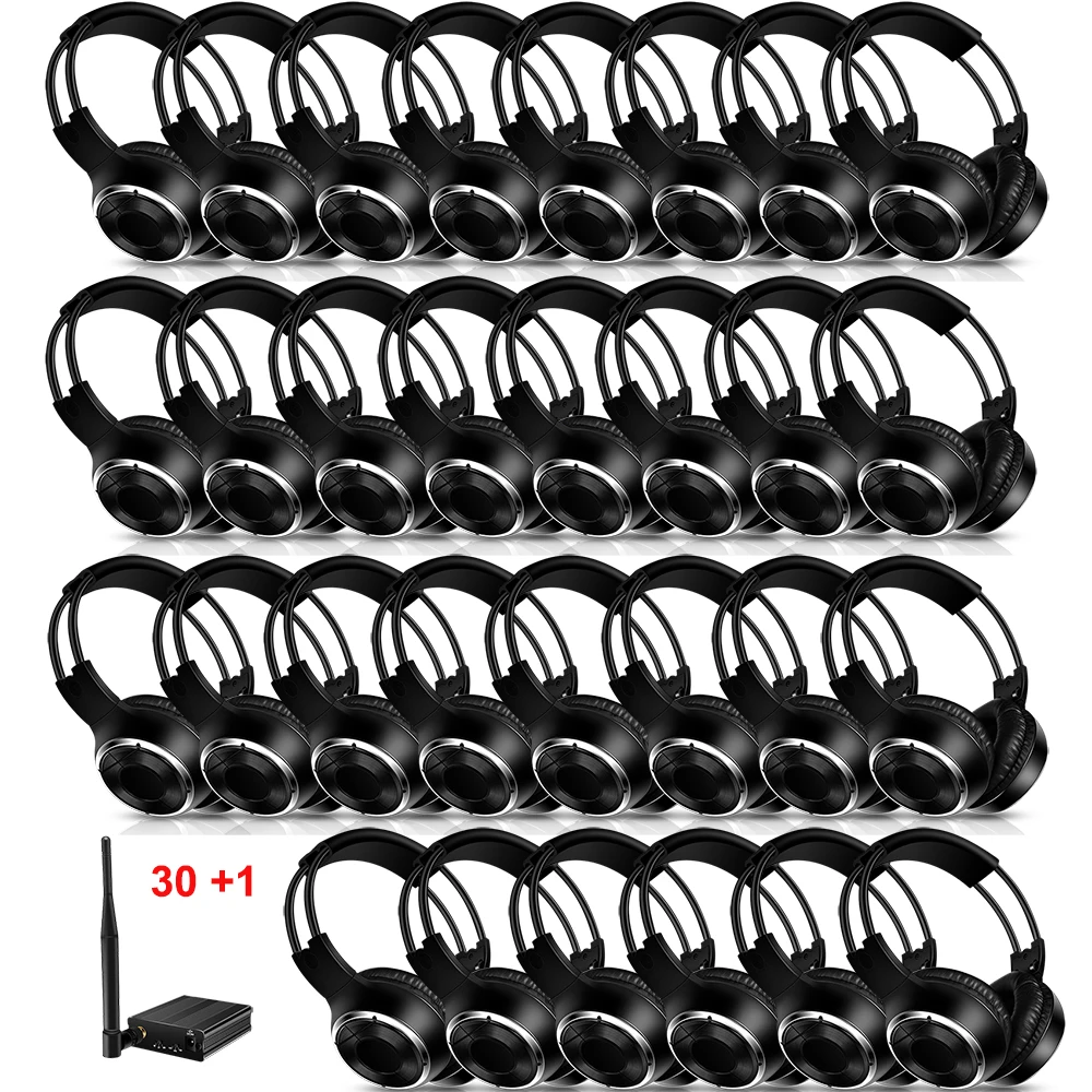 RF-Silent-Disco-Foldable-Wireless-Headphone-Package-30-Headsets-with-1 ...