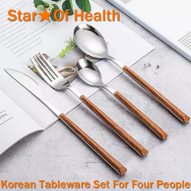 Luxury-Tableware-Set-Korean-Stainless-Steel-Dinnerware-Set-High-Quality ...