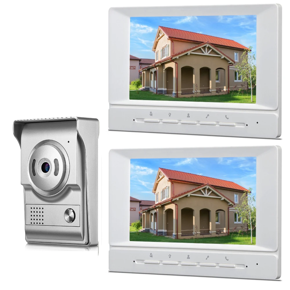 7-Inch-Wired-Video-Intercom-With-Camera-Doorbell-Waterproof-Apartment ...