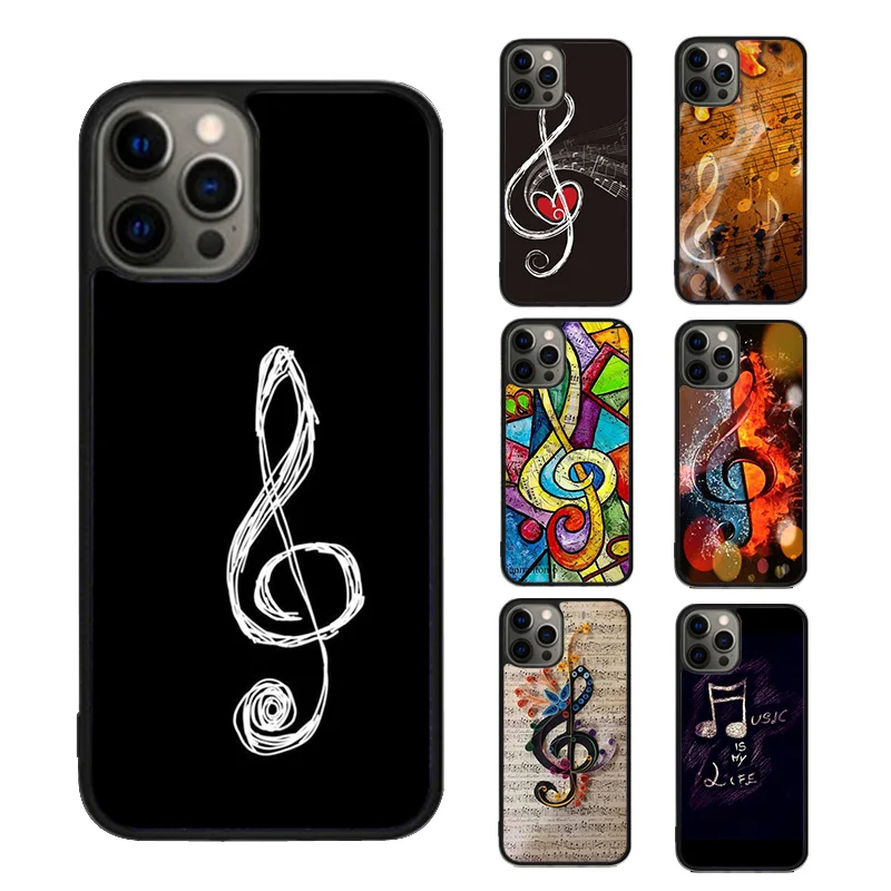 Music Notes Phone Case cover For iPhone SE2020 15 16 14 13 Pro Max ...