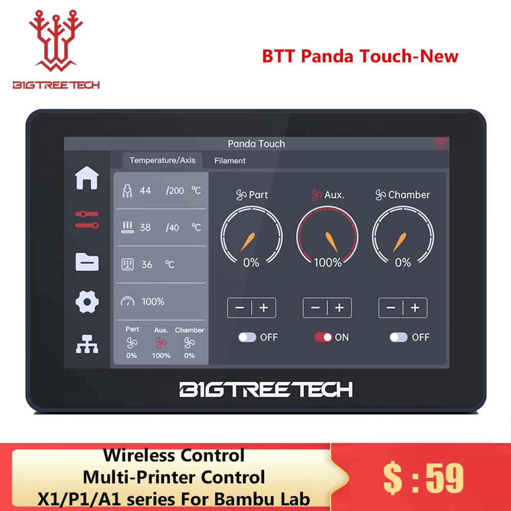 BIGTREETECH-Panda-Touch-5-Inch-Touch-Screen-Wifi-Display-For-Bambulab-P1P-P1S-Multi-Printer ...