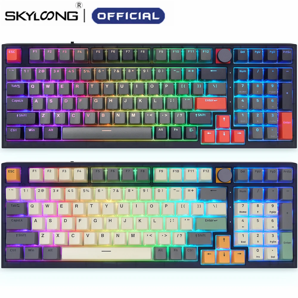 SKYLOONG GK980 Dye-Sub PBT TiGrey(Mechanical Hot Swappable)