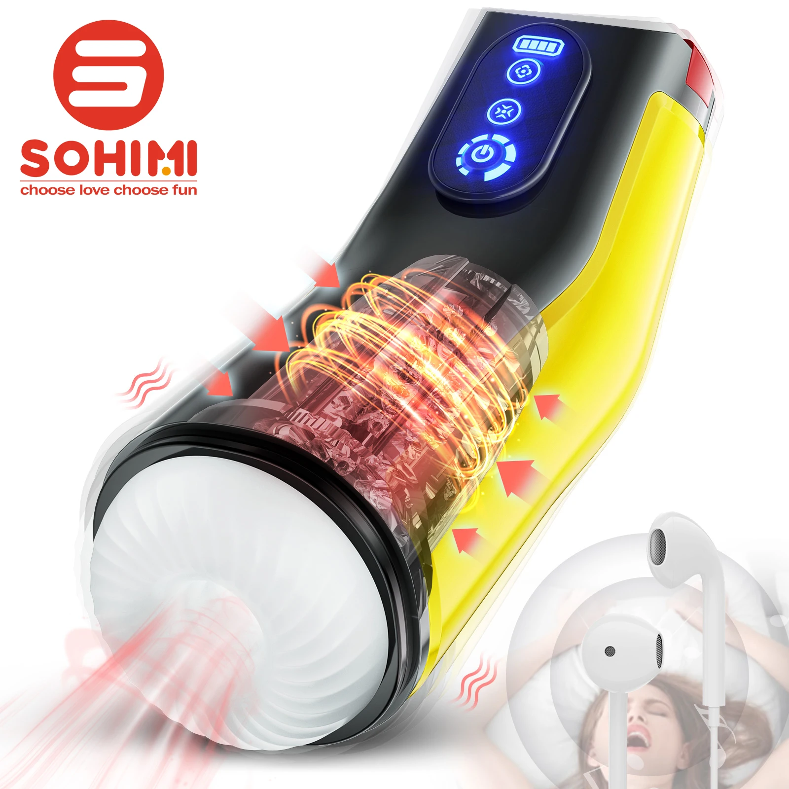 Sohimi Powerful Automatic Sucks Male Masturbator Heating Function